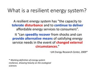 Sustainable & Resilient Energy Systems | PPTX