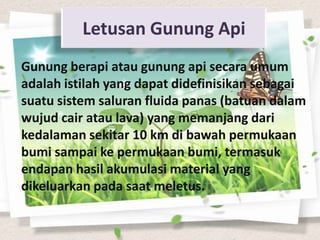 Letusan gunung api | PPTX