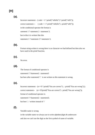 Let us c(by yashwant kanetkar) chapter 2 solution | PDF