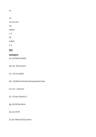 Let us c(by Yashwant Kanetkar) 5th edition solution chapter 1 | PDF