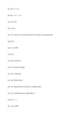 Let us c(by Yashwant Kanetkar) 5th edition solution chapter 1 | PDF