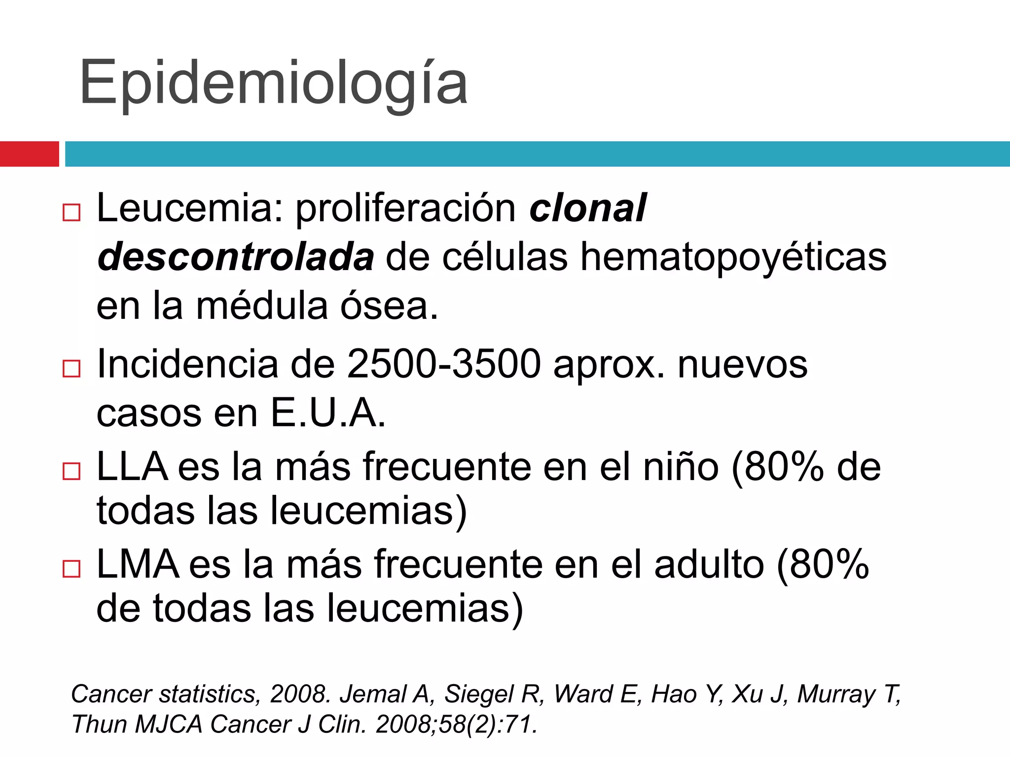 Leucemia aguda en pediatría jvv | PPTX