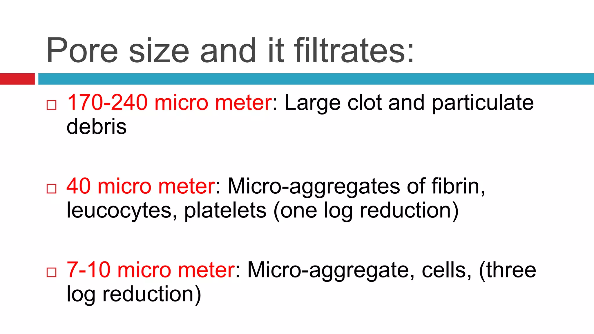 Leucodepletion filters | PPTX