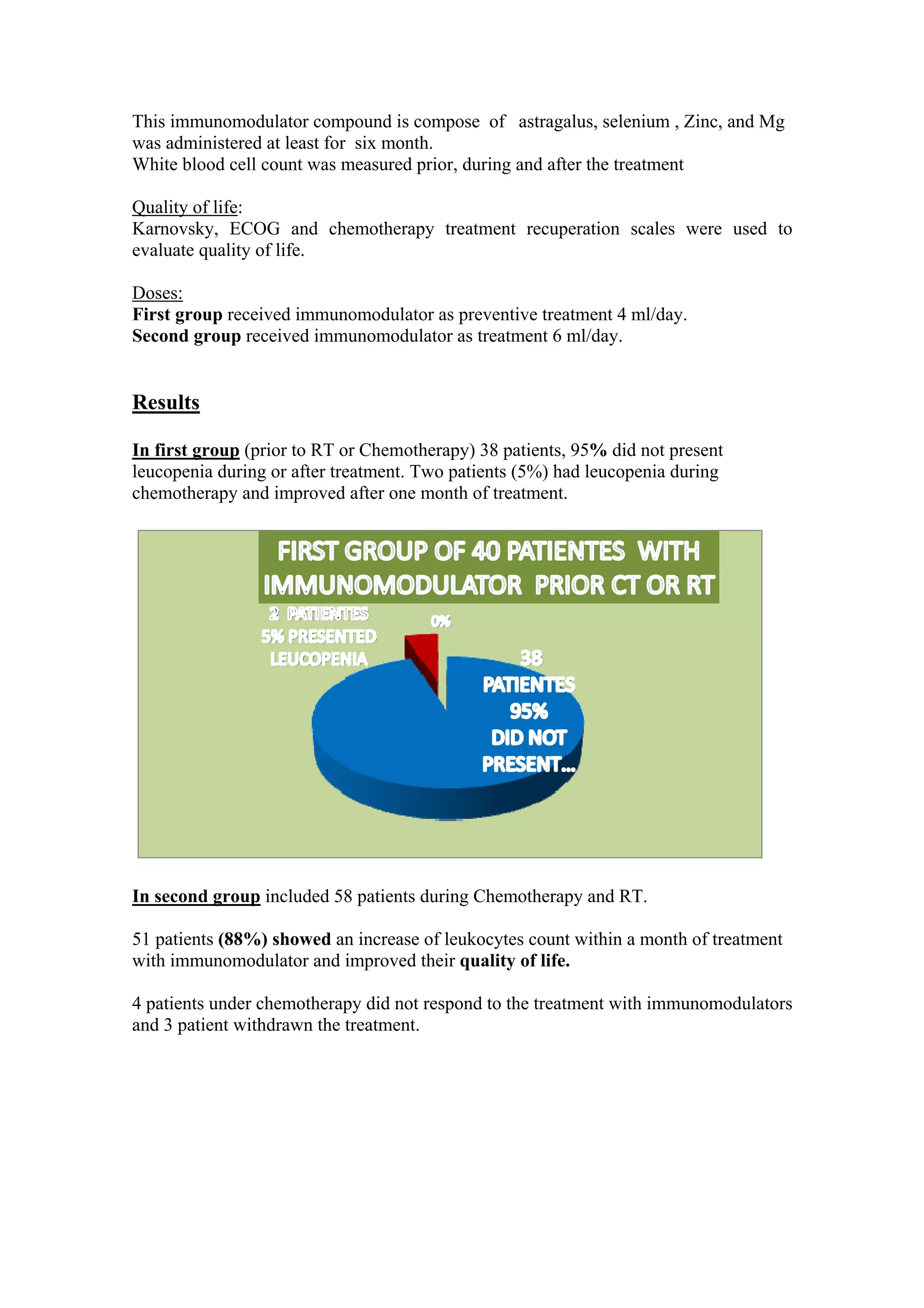 Immunomodulators in patients with leucopenia | PDF