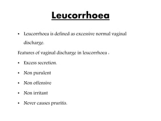Leucorrhoea | PPTX