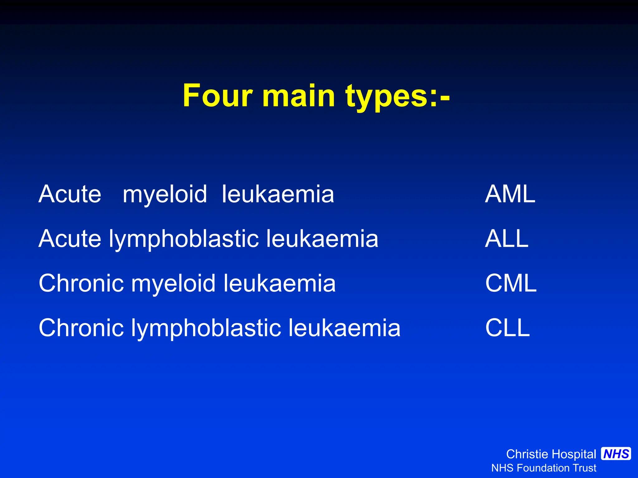 leukaemia of Blood and its types of cancer | PPT