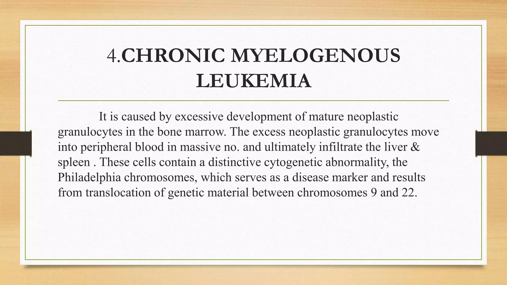 Leukemia (blood cancer) presentation | PPTX