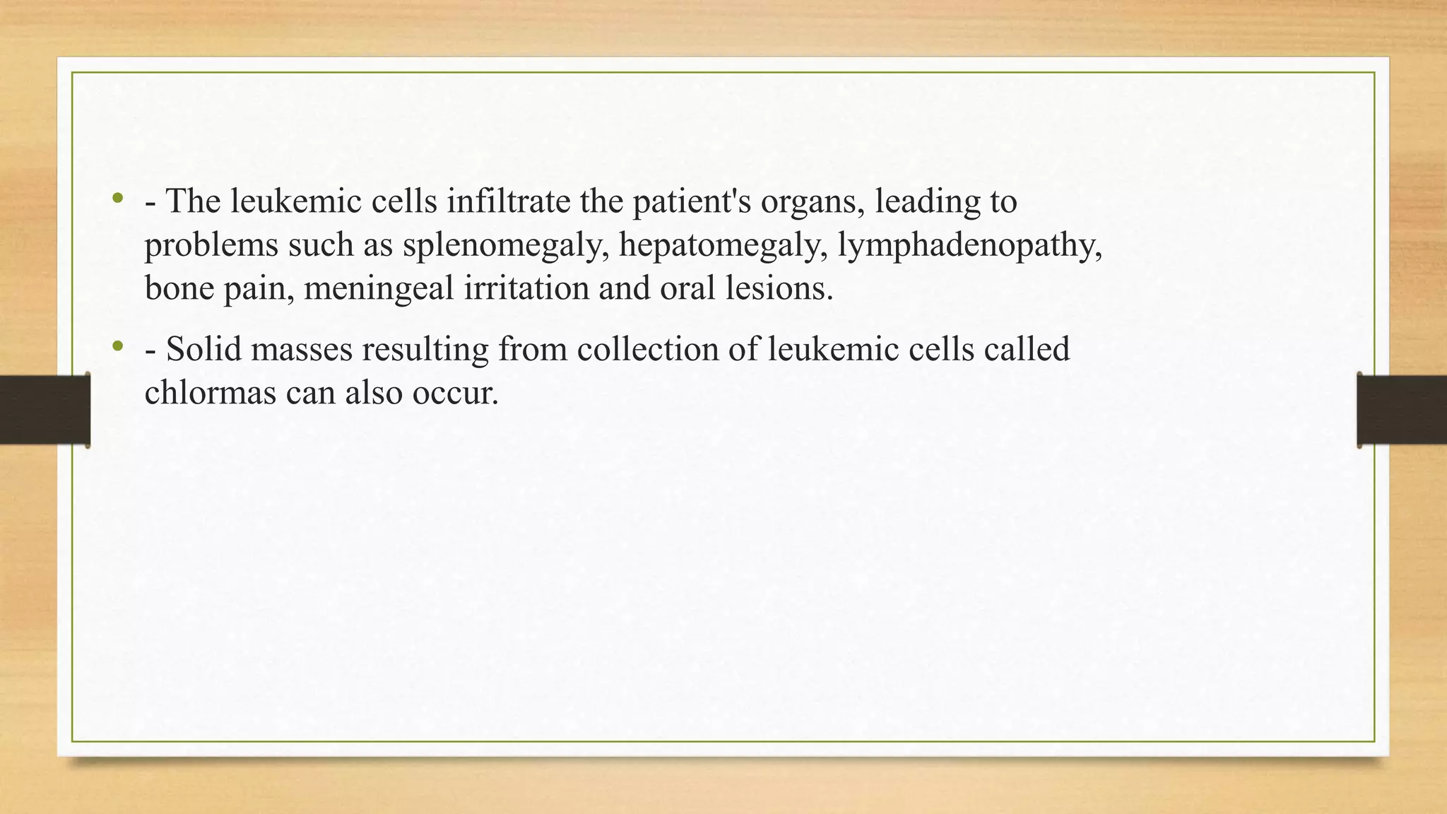 Leukemia (blood cancer) presentation | PPTX