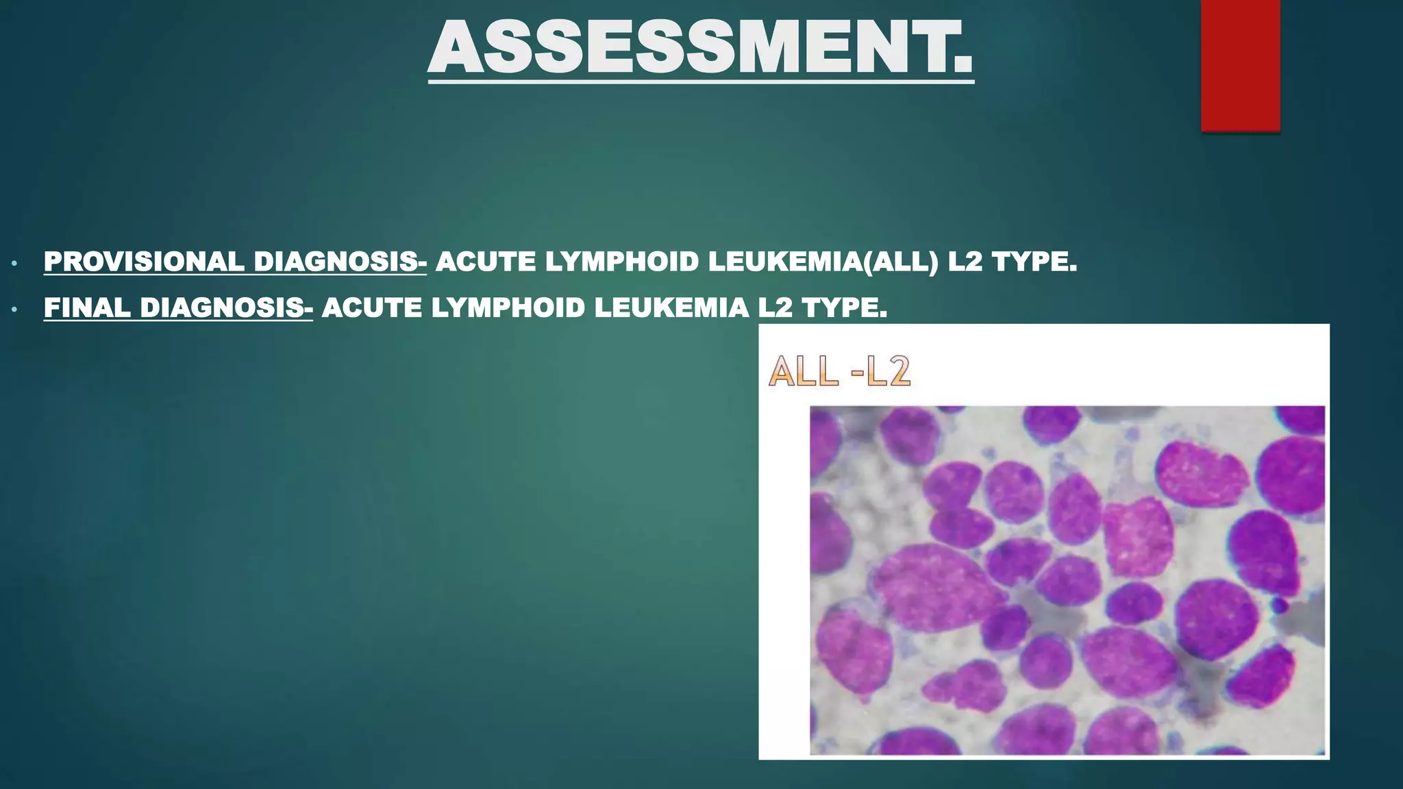 LEUKEMIA CASE STUDY- SOAP FORMAT | PPTX