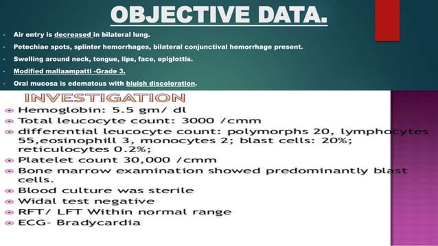 LEUKEMIA CASE STUDY- SOAP FORMAT | PPTX
