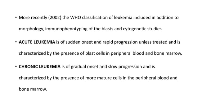 LEUKEMIALeukemia, historic perspective, etiology, risk factors ...