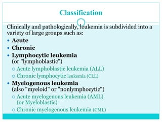leukemia and its treatment and nursing management.pptx