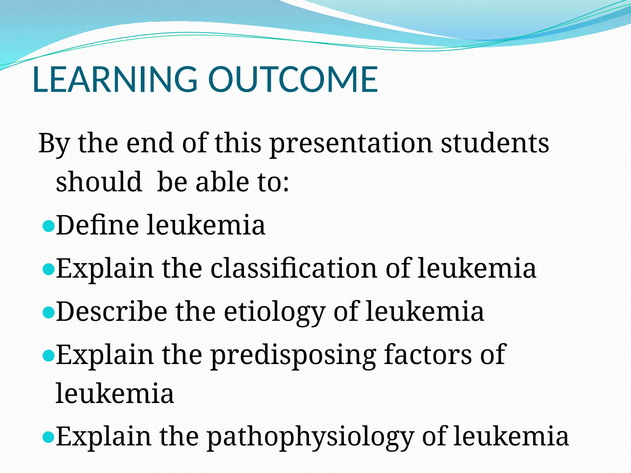 Nursing management of a patient with leukemia | PPTX
