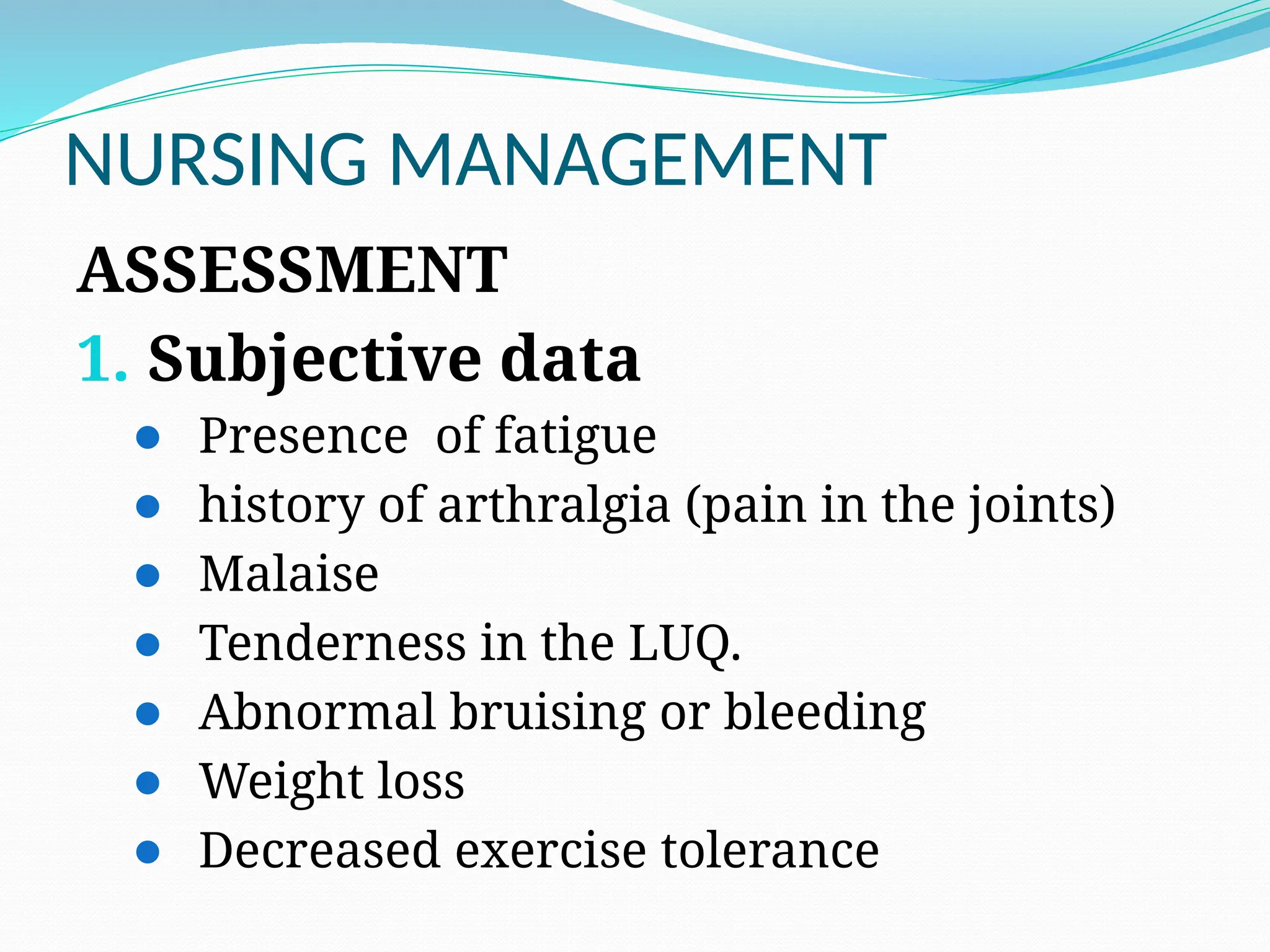 Nursing management of a patient with leukemia | PPTX