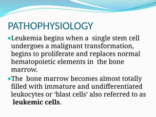 Nursing management of a patient with leukemia | PPTX
