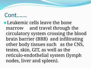 Nursing management of a patient with leukemia | PPTX