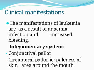 Nursing management of a patient with leukemia | PPTX
