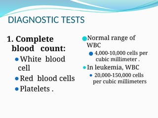 Nursing management of a patient with leukemia | PPTX