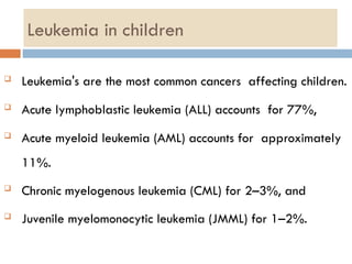 Leukemia in the children (malignancy).ppt
