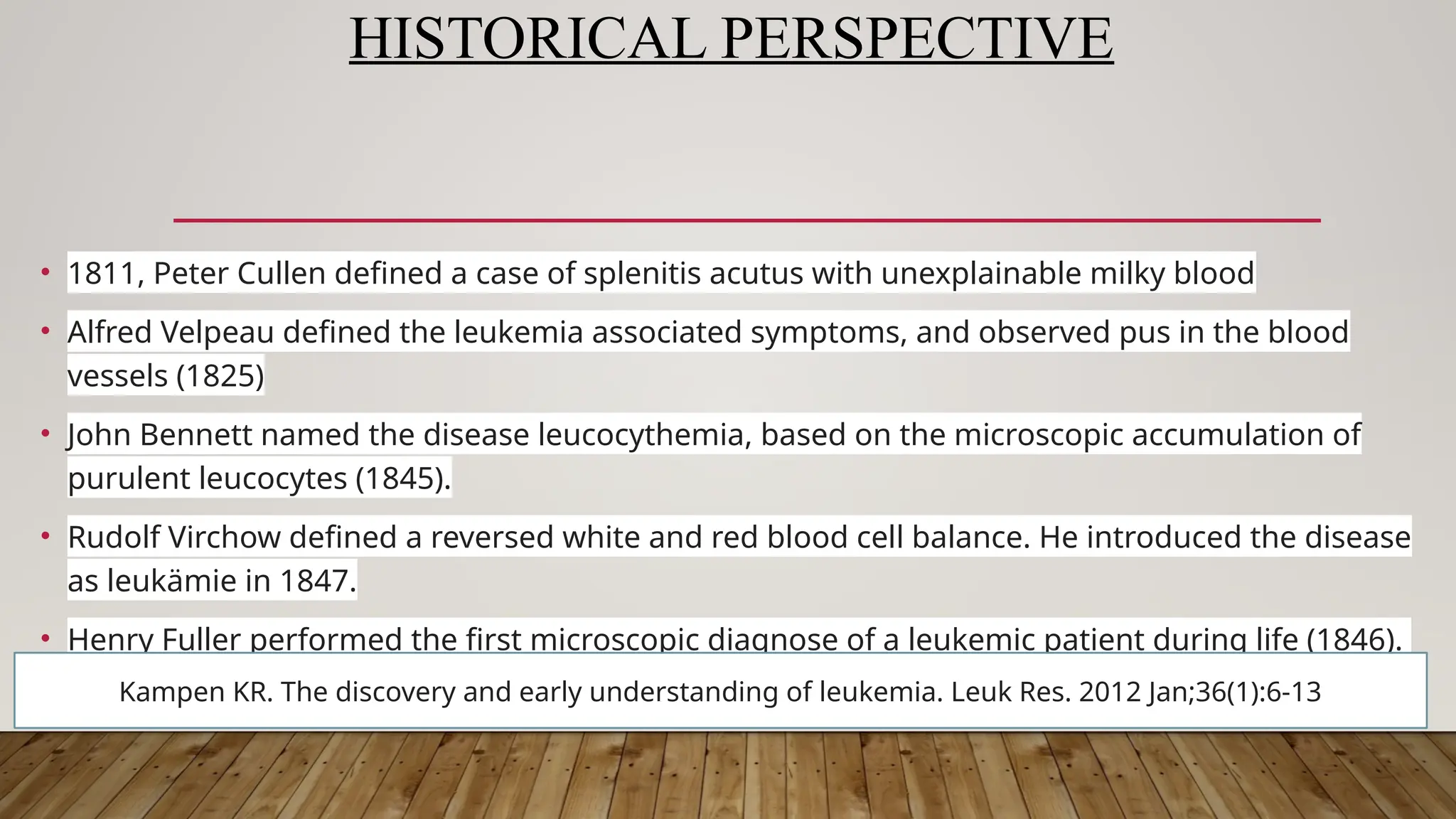 LEUKEMIA- BASICS AND THE CHARACTERISTICS | PPTX