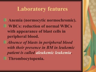 Leukemia defenitions , types and managments .pptx