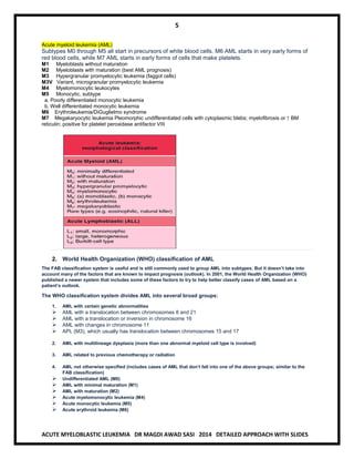 Leukemia --acute myeloid leukemia --- magdi sasi | PDF | Blood ...