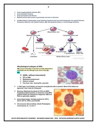 Leukemia --acute myeloid leukemia --- magdi sasi | PDF | Blood ...