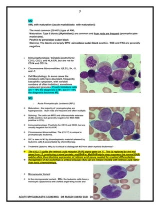 Leukemia --acute myeloid leukemia --- magdi sasi | PDF | Blood ...