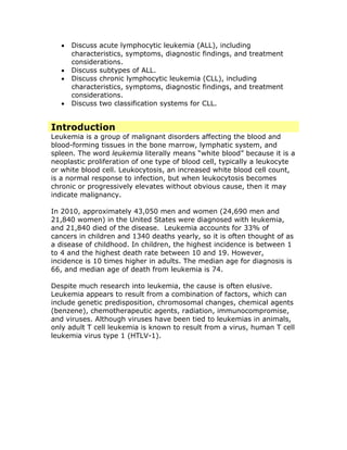 Leukemia_AML_CML_ALL_and_CLL.pdf blood disorders | PDF