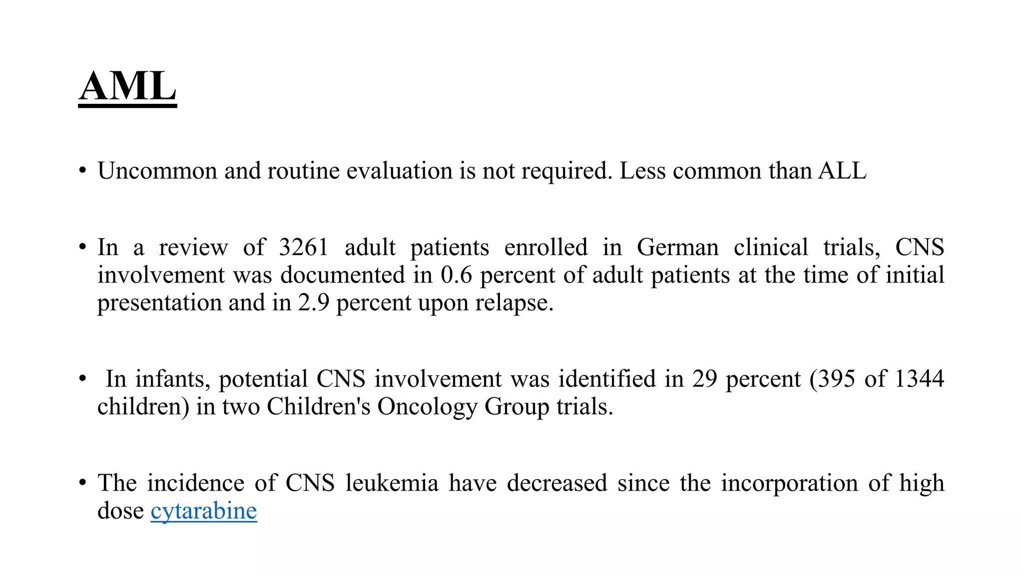 Leukemias and Neurological menifestations | PPTX