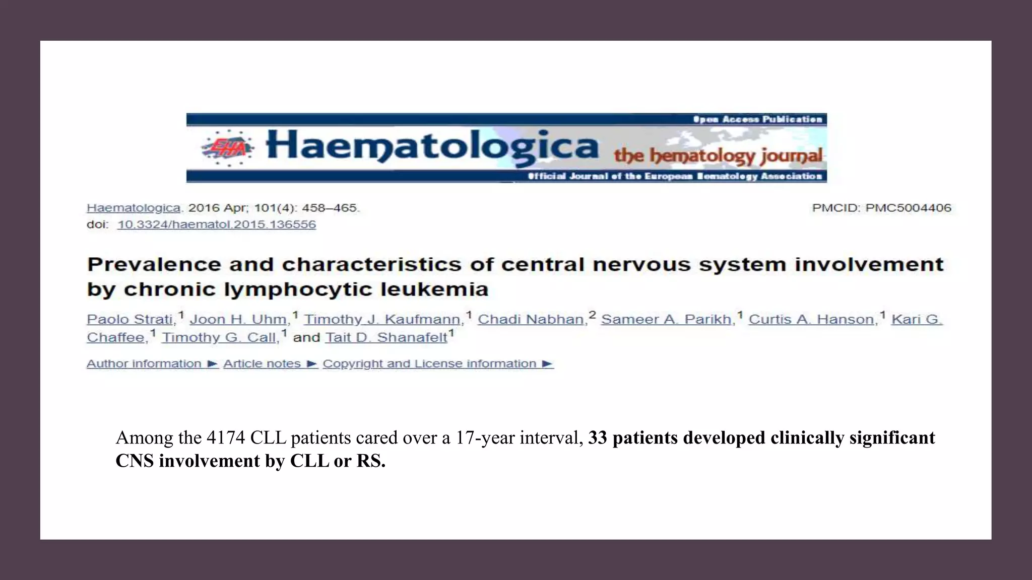 Leukemias and Neurological menifestations | PPTX