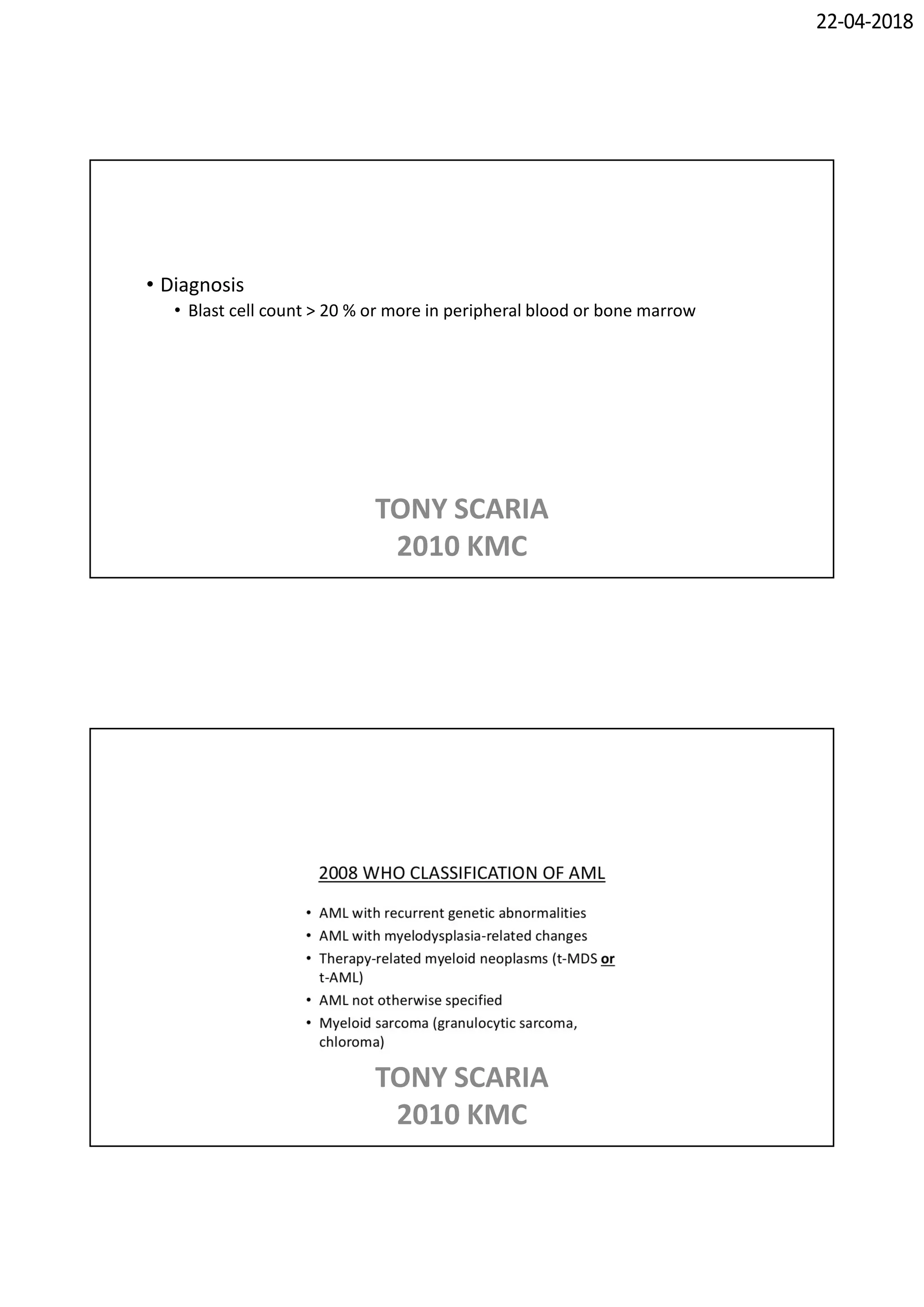 Leukemia and lymphoma PATHOLOGY REVISION NOTES | PDF