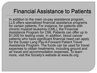 Leukemia and Lymphoma Society Offers Financial Assistance to Patients ...