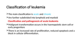 LEUKEMIA As A BROAD TOPIC ON LEUKAEMIA | PPTX | Cancer | Diseases and ...