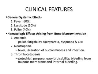 leukemia in children with difference btw all and bll | PPTX