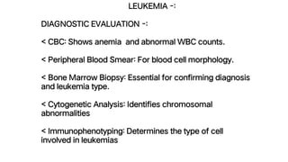 Leukemia ppt for nursing students for help in exam | PPTX