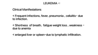Leukemia ppt for nursing students for help in exam | PPTX