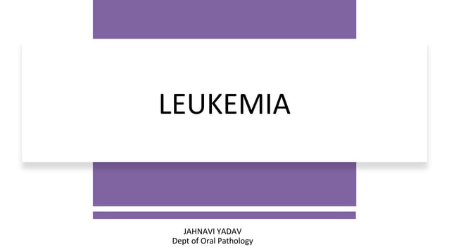 Leukemia presentation | PPT