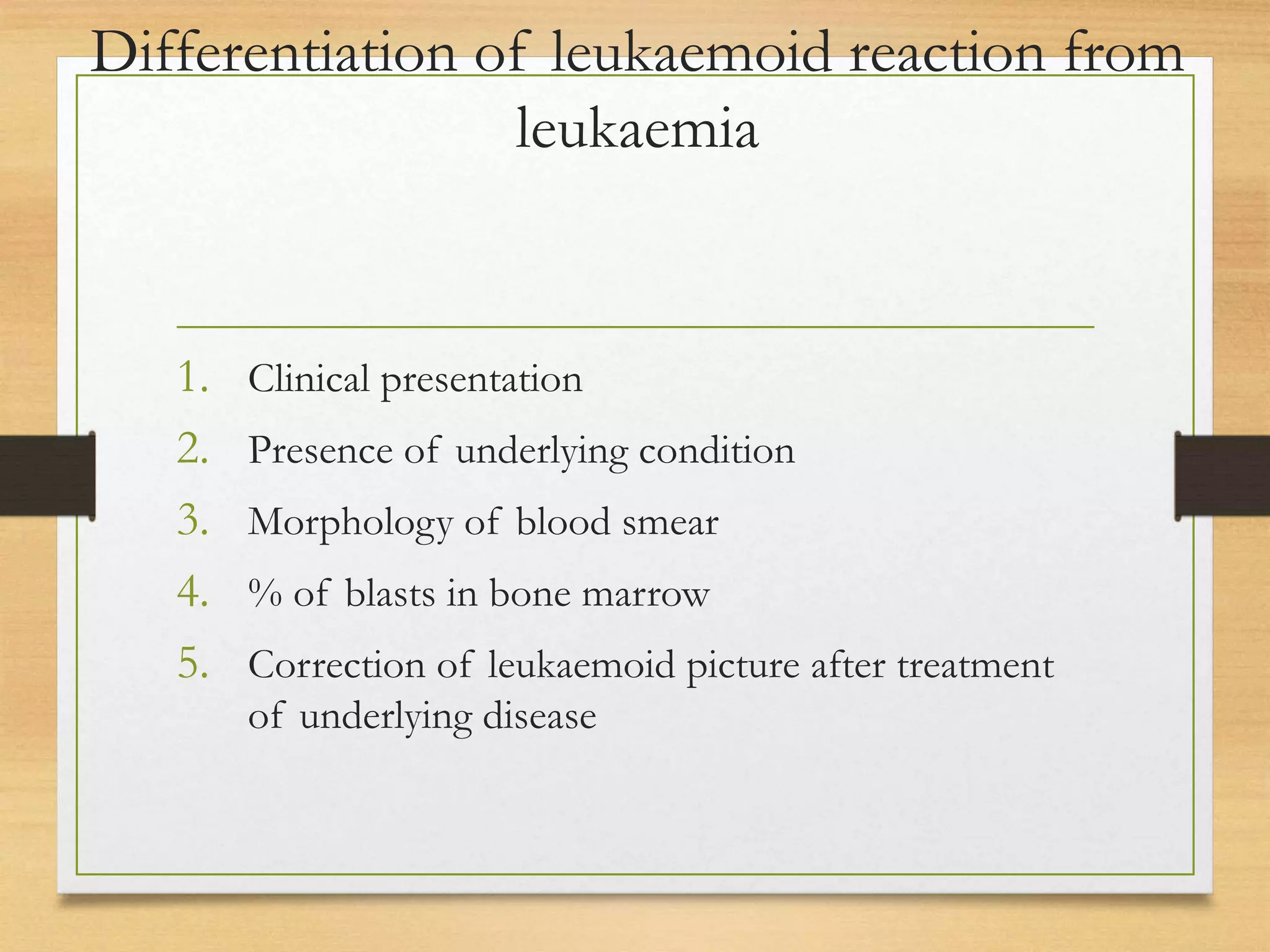Leukemoid and lekoerythroblastic reaction | PPTX