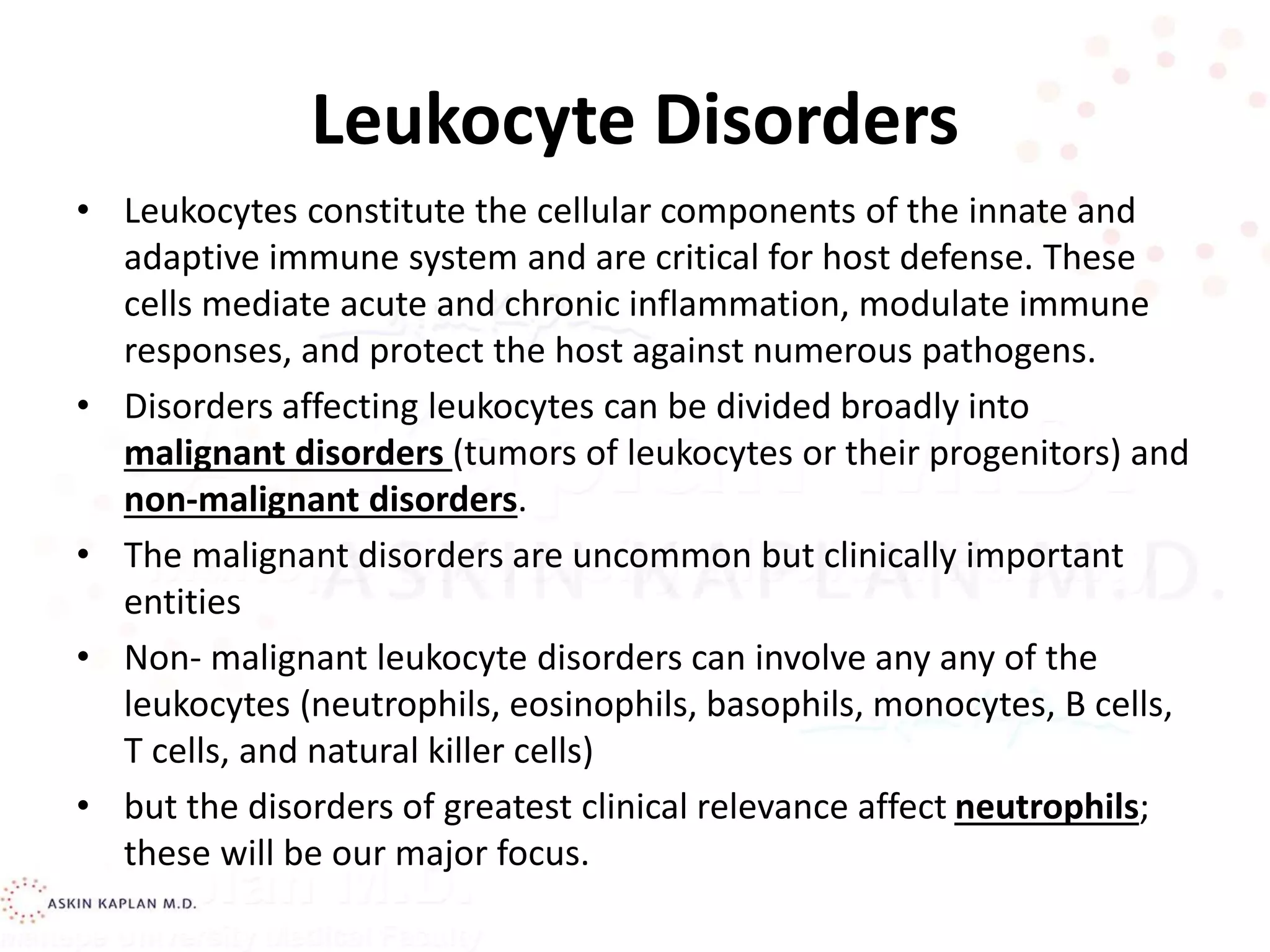 Leukocyte Disorders Pptx