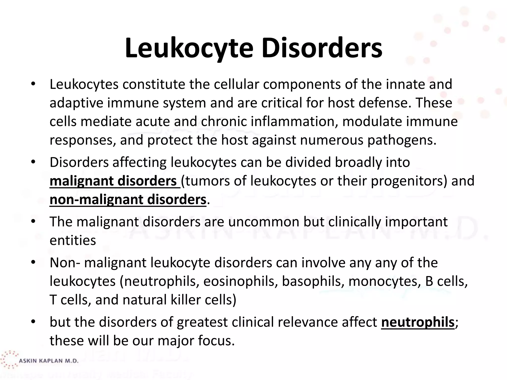 Leukocyte disorders akk | PDF