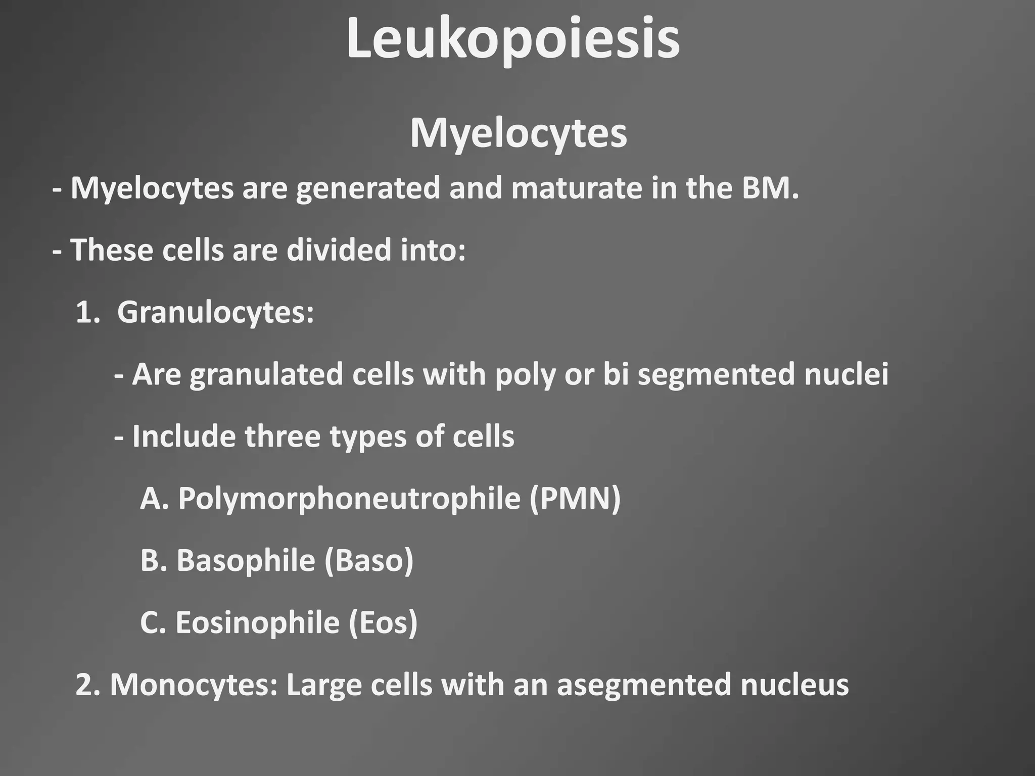 Leukocytes - Advance Hematology | PPTX