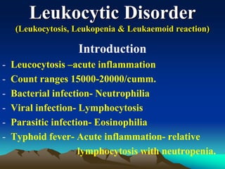 Leukocytic Disorders.ppt | Blood Disorders | Diseases and Conditions