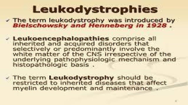 Leukodystrophies | PPT