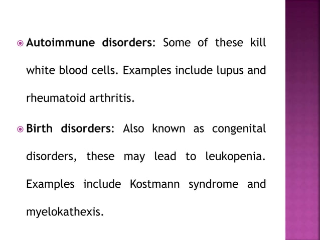Leukopenia | PPTX | Blood Disorders | Diseases and Conditions