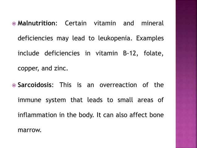Leukopenia | PPTX | Blood Disorders | Diseases and Conditions
