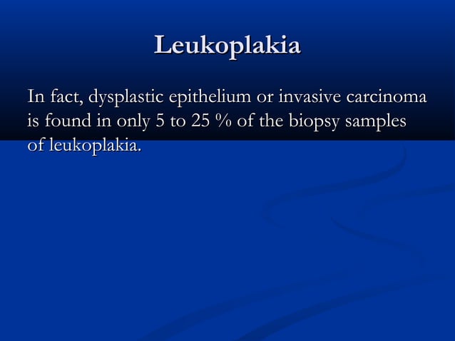 Leukoplakia | PPT