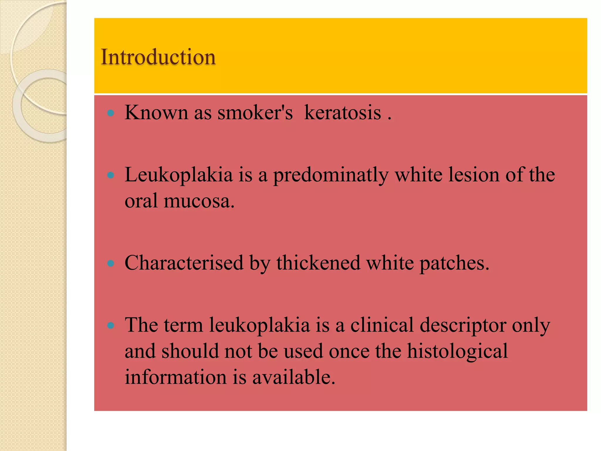 Leukoplakia | PPTX