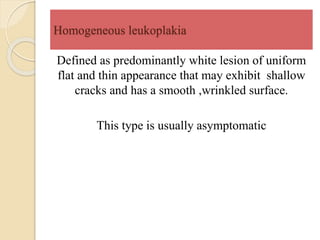 Leukoplakia | PPTX