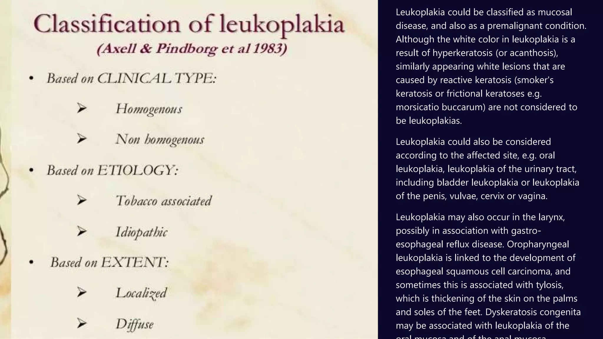 Leukoplakia | PPTX